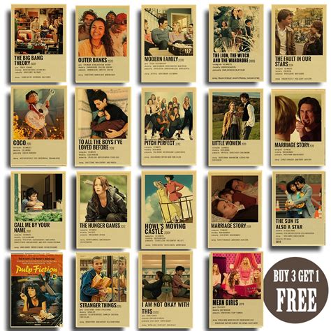 Affiches Vintage De Série De Film Classique Autocollant En Papier