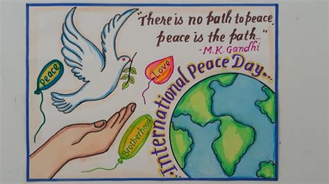 International Peace Day Drawing Easy World Peace Day Poster Drawing