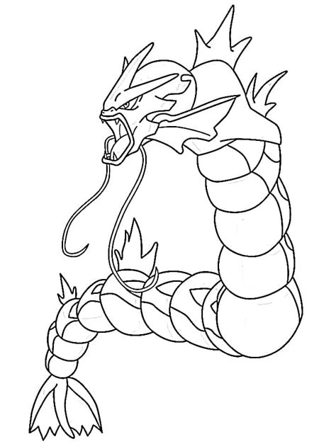 Dibujos De Pok Mon Gyarados Para Colorear Para Colorear Pintar E