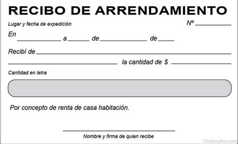 A Certificate With The Words Recibo De Arenaamiento Written In Spanish