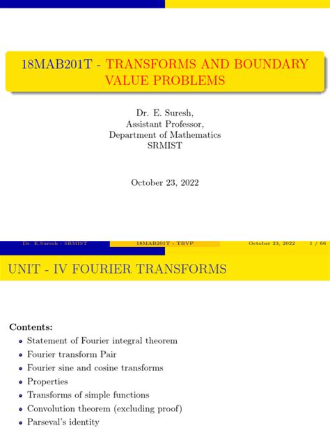 unit iv fourier transforms pdf fourier transform geometry