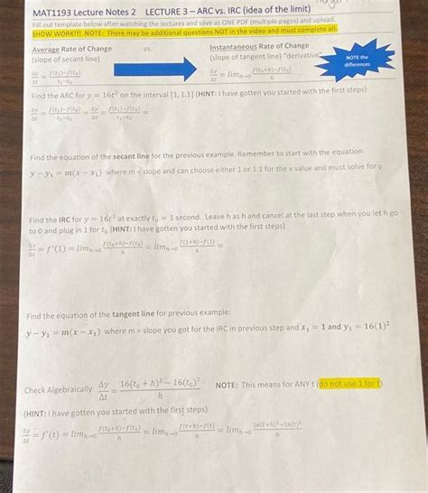 solved mat1193 lecture notes 2 lecture 3 arc vs irc idea