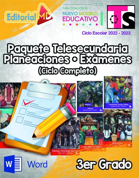 Telesecundaria Paquete Ciclo Completo Planeaciones Exámenes 3