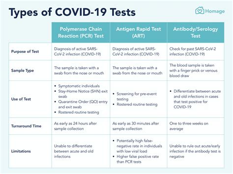 Types Of Covid Tests Pcr Vs Antigen Vs Antibody Test Homage