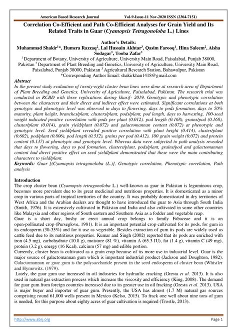 pdf correlation co efficient and path co efficient analyses for grain yield and its related