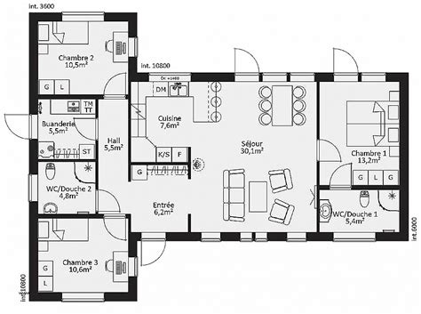 Plan maison plain pied 120m2 3 chambres Bricolage Maison et décoration