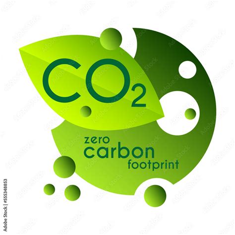 CO2 Neutral Logo Carbon Emissions Free Net Zero Carbon Footprint