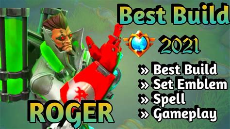 ROGER BEST BUILD 2021 ROGER TOP 1 GLOBAL BUILD ROGER BUILD EMBLEM