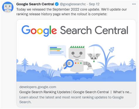 Google Announces Core Algorithm Update September