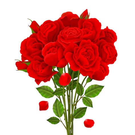 Ilustración de ramo de rosas Vector Gratis