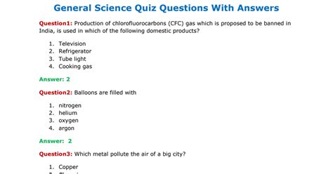 General Science Quiz Questions With Answers Pdf Google Drive