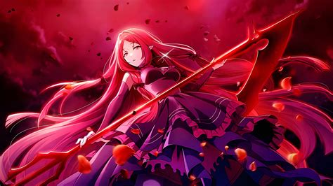 Wallpaper The Eminence In Shadow Anime Vampire Girl Scythe Red