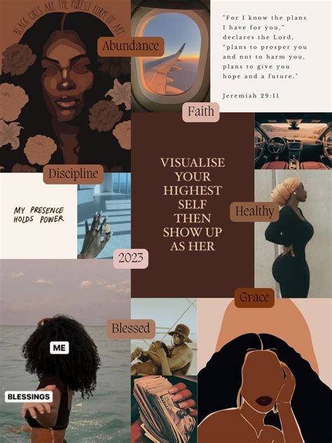 Black Girl 2023 Vision Board Simple Iphone Wallpaper Cute Wallpaper