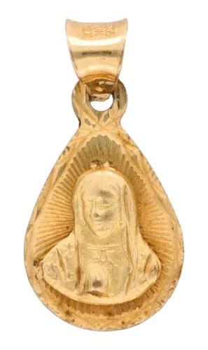 Medalla De Oro Amarillo K Motivo Virgen De Gpe Gramos Meses Sin