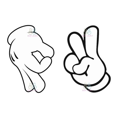 Gottem Mickey Hands Peace Sign Svg Disney Svg Mickey Hands Inspire