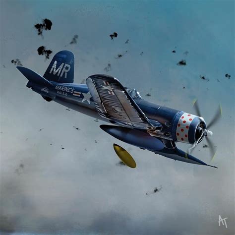 Vought F4U Corsair Wwii Fighter Planes Wwii Aircraft Vintage Aircraft