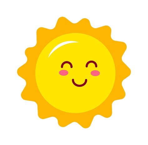 Sonriente Personaje De Dibujos Animados Sol Ilustraci N Vectorial