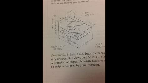 solved index feed draw the necessary orthographic views