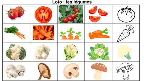 Un Jeu De Loto Sur Les Fruits Et L Gumes Vocabulaire Et G N Ralisation