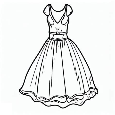Coloriage Robe Pour Dames télécharger et imprimer gratuit sur