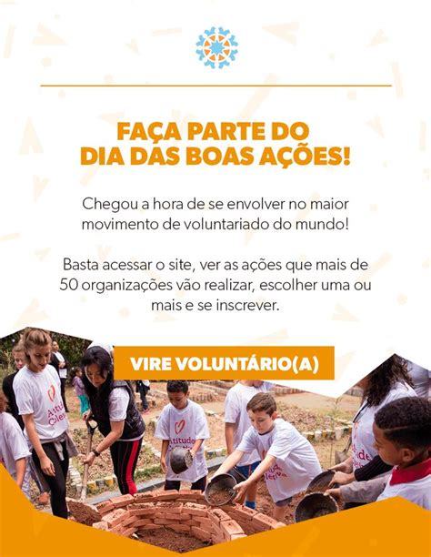 Você já ouviu falar do Dia das Boas Ações Boas ações Voluntariado