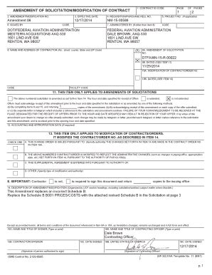 Fillable Online Faaco Faa Amendment 06 Faaco Faa Fax Email Print