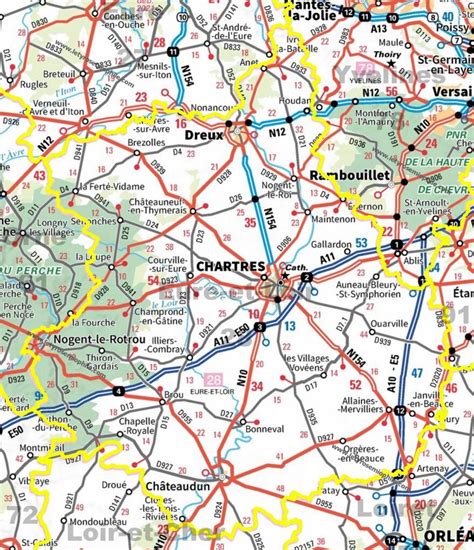 Carte routière d Eure et Loir