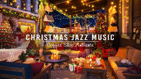 Winter In Porch Coffee Shop Ambience With Smooth Christmas Jazz Music