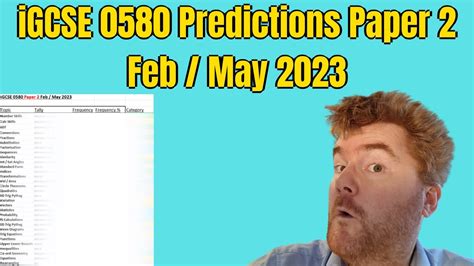 Igcse Maths Paper May Predictions Youtube