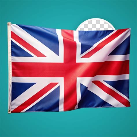Premium PSD United Kingdom Waving Flag Realistic Isolated On