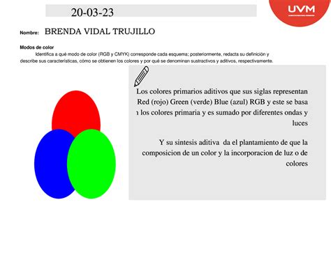 Act 1 Teoria Del Color ACTIVIDAD 1 Nombre Modos De Color