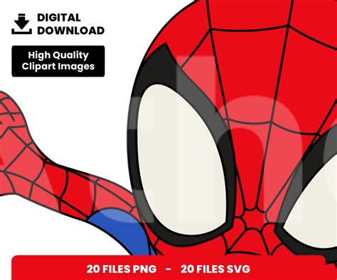 Spidey And Friends Svg Clipart Bundle Layered Svg Spidey Svg