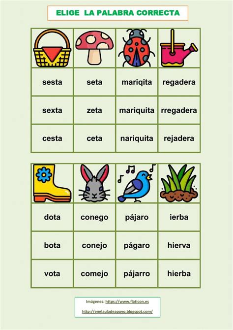 Elige La Palabra Correcta Interactive Exercise For Primaria Lectura