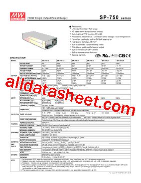 Sp Datasheet Pdf Mean Well Enterprises Co Ltd