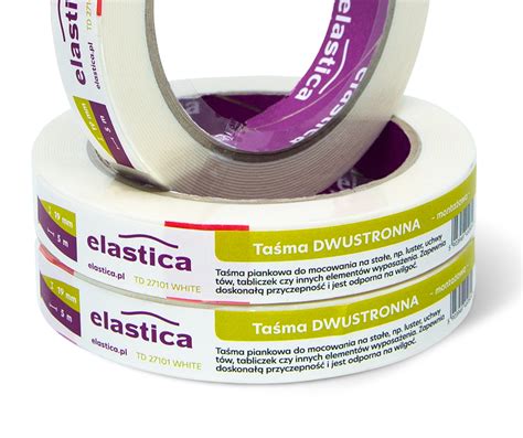 Taśma dwustronna piankowa Elastica 19 5m TD27101 WHITE Dobra Cena