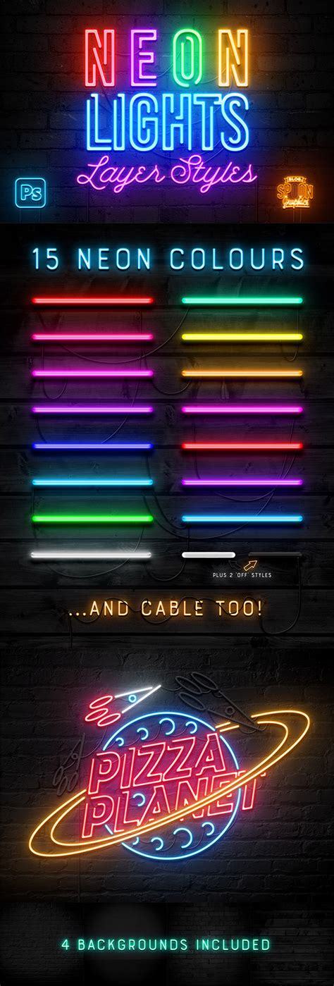 Neon Lights Layer Styles For Adobe Photoshop