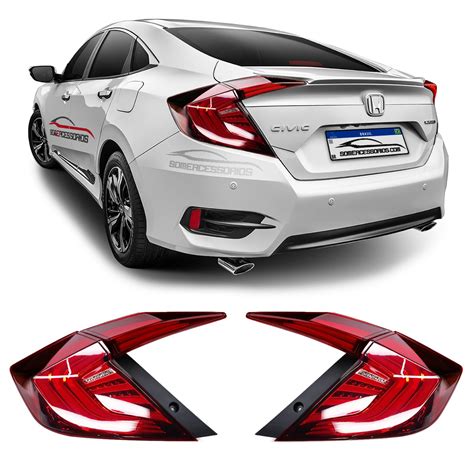 LANTERNA TRASEIRA VERMELHA HONDA CIVIC G10 2017 A 2020 Vo6