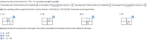 solved analyze the polynomial function fx x x 8 complete