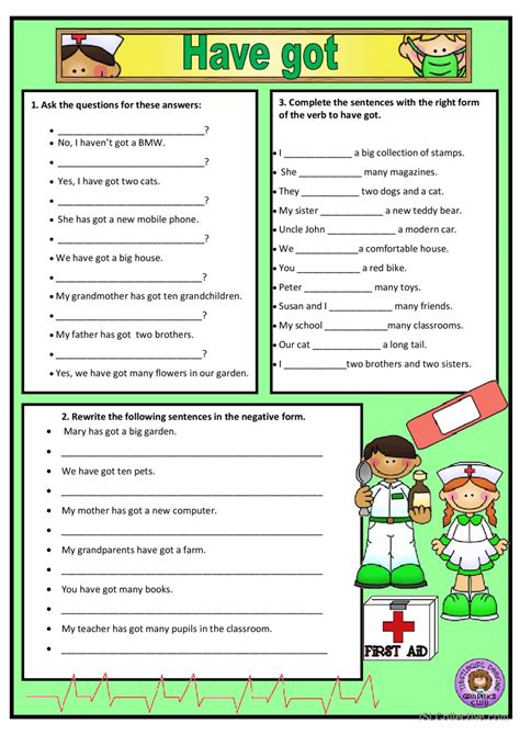 Have Got English Esl Worksheets Pdf Doc