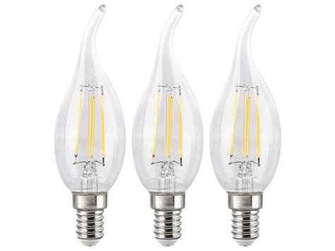 Luminea LED Kerzen E14 warmweiß 9er Set LED Filament Kerze E14 E 4