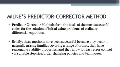 milne s predictor corrector method