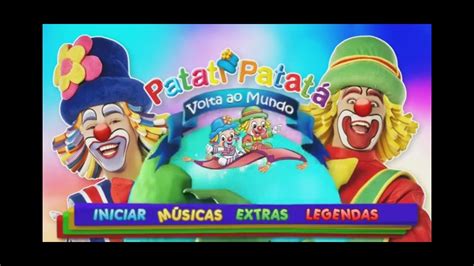 menu DVD patati patatá volta ao mundo aviso YouTube