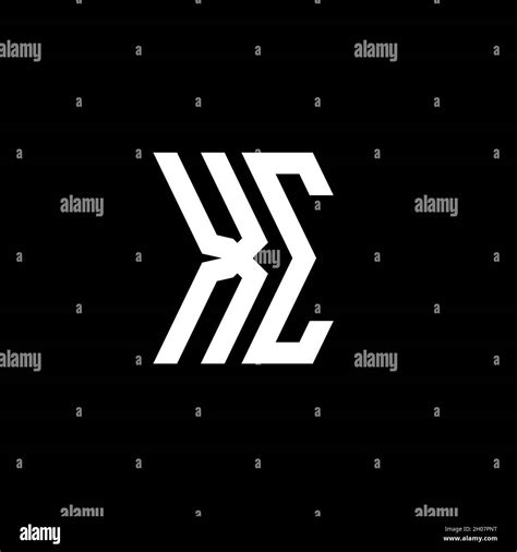 Xc Monogram Geometric Shape Style Template Monogram Initial Design