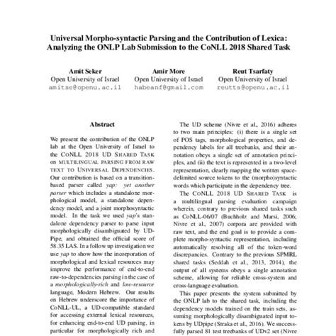 universal morpho syntactic parsing and the contribution of lexica analyzing the onlp lab