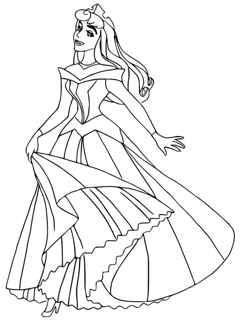 Coloriage Princesse Aurore à imprimer sur ColoriageEnfant