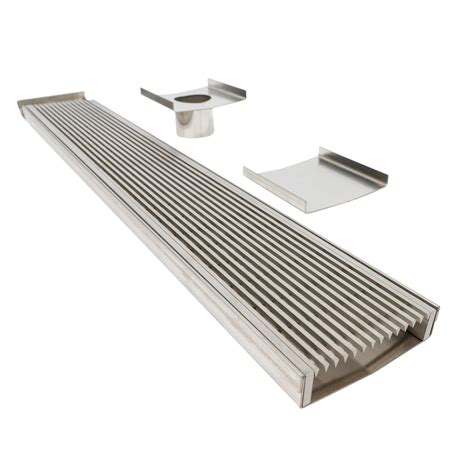 Stainless Steel Channel Invisible Drainer Long Shower Brass Linear