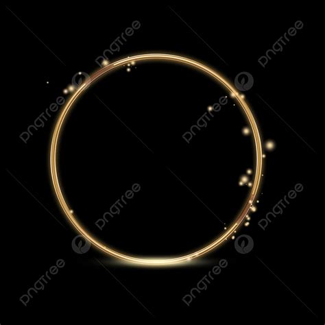 Moldura Brilhante De Ouro Redondo PNG Círculo Ouro Leve Imagem PNG