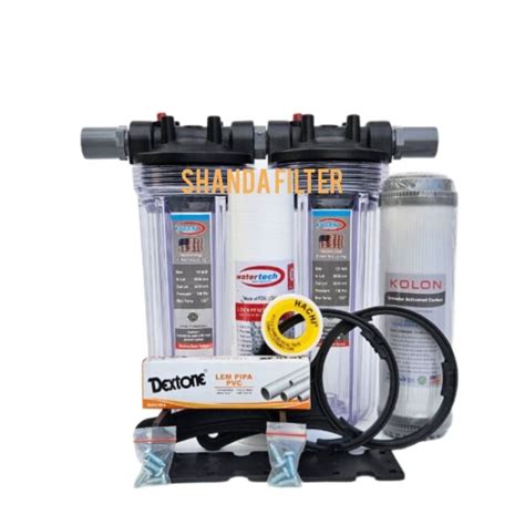 Jual Paket EUGEN 2 Saringan Filter Air Siap Pakai Clear 10 3 4