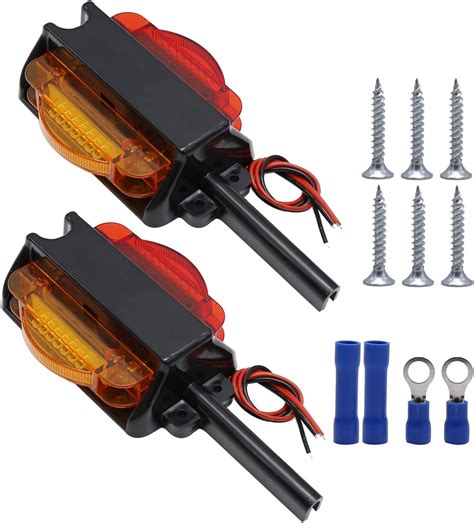 Amazon True Mods Pc Amber Red Led Trailer Fender Light Set