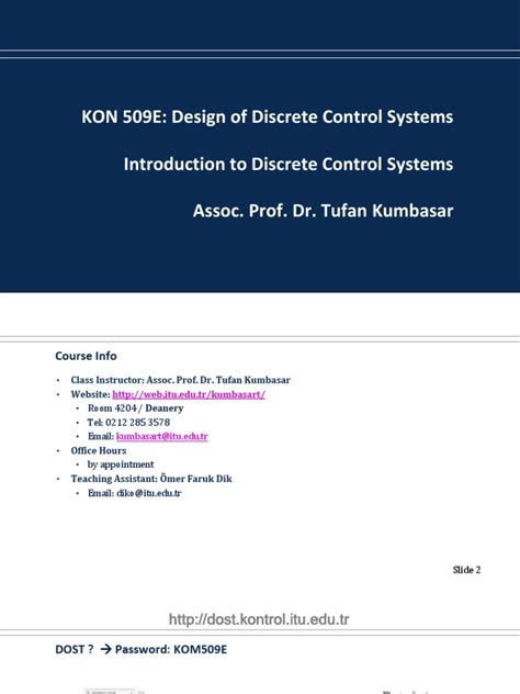 kon 509e design of discrete control systems introduction to discrete control systems assoc